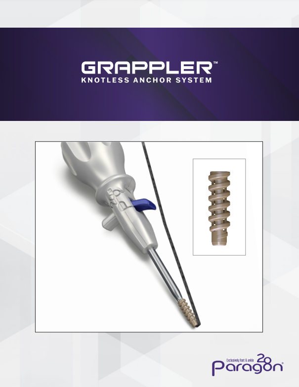 Grappler® Knotless Suture Anchor System – Paragon 28