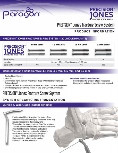 PRECISION® Jones Fracture Screw System - Paragon 28
